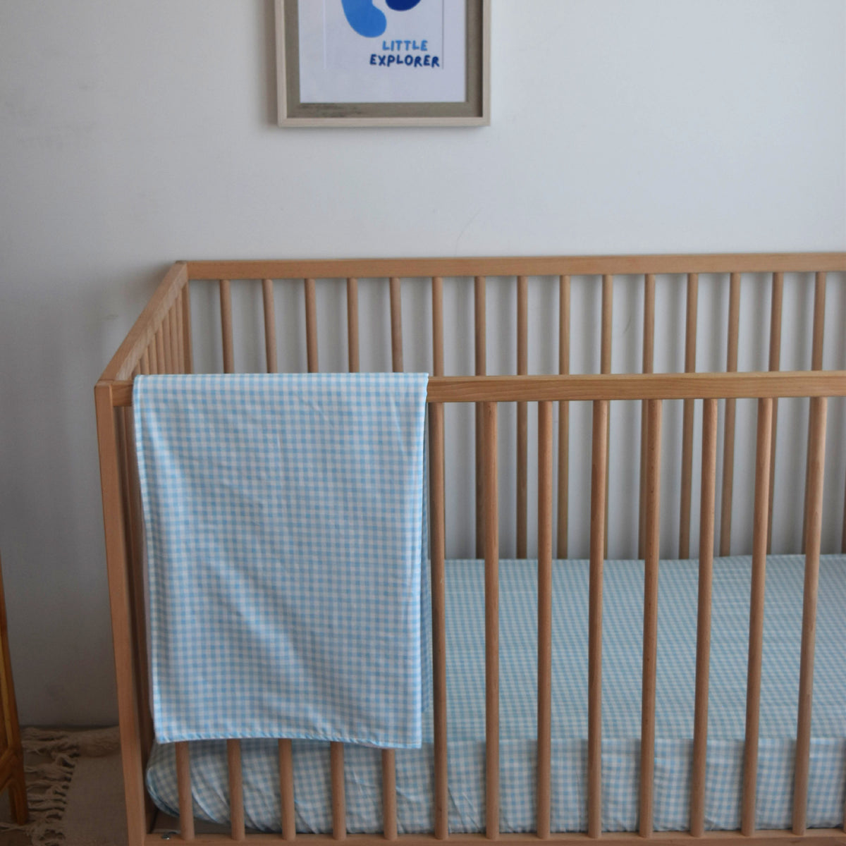 OLLI+LIME | Blue Banners Marching Blue Triangle Crib Bedding Set ...