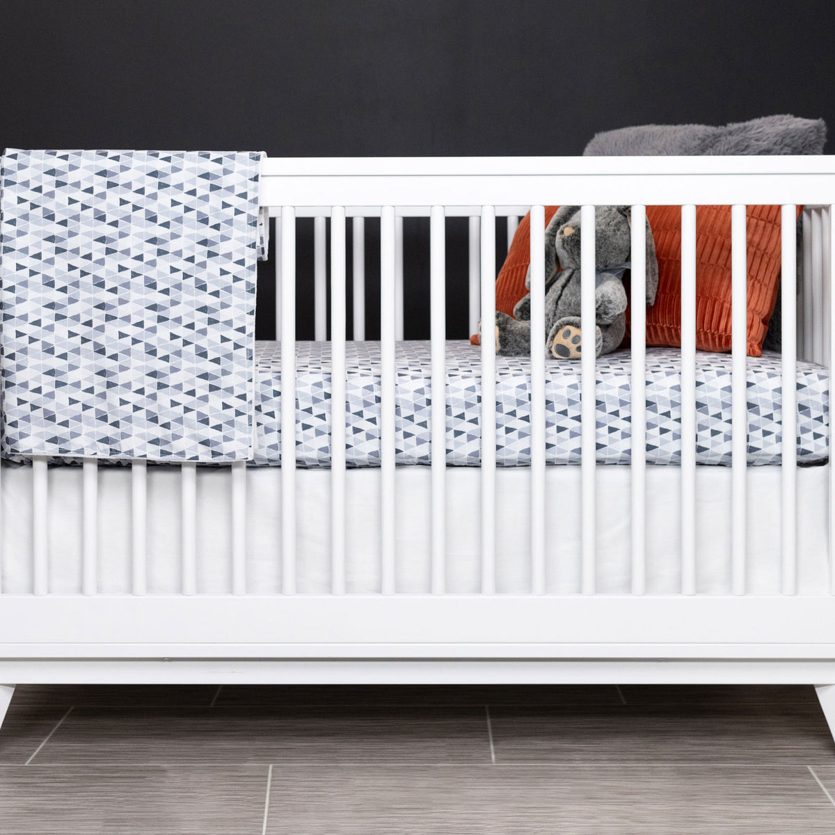 Gray Banners Classic Nursery Bedding Set | Olli & Lime – Olli+Lime