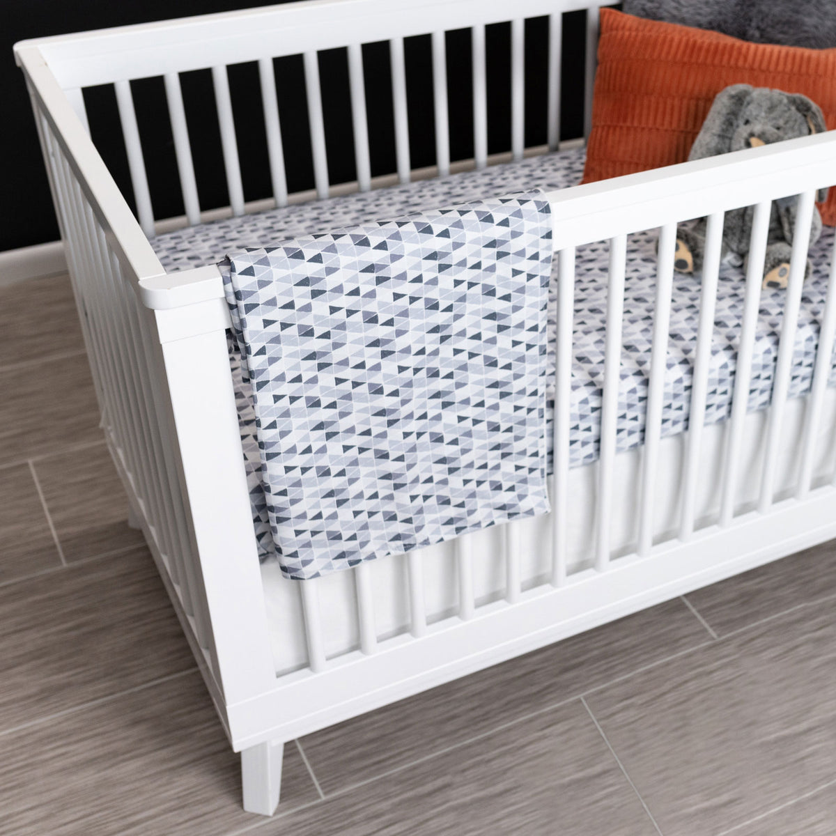 Gray Banners Classic Nursery Bedding Set | Olli & Lime – Olli+Lime