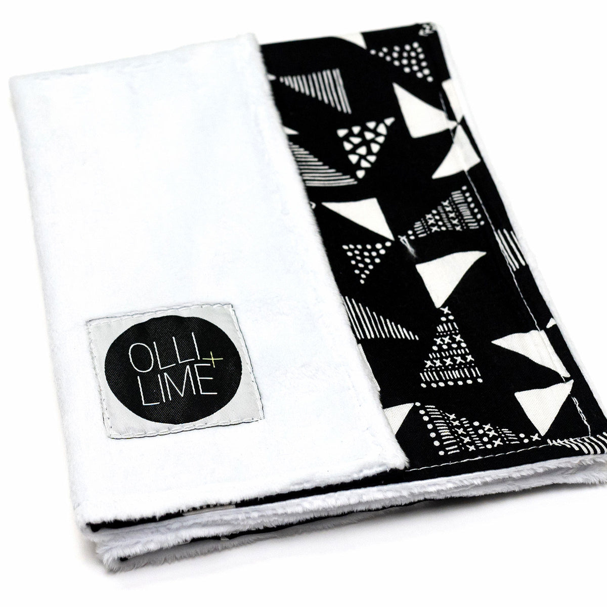 OLLI+LIME | Pinwheels Lovey | Black and White Modern Security Blanket ...